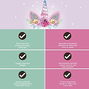 DOTOLOGIE Diamond Art Diamond Painting Kits for Adults Paint by Numbers with Gems Unicorn You are Magical 12" x 12"