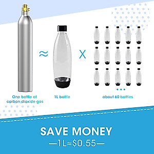 60L Co2 Carbonator Compatible with Sodastream Appliances [NOT FOR ART & TERRA],14.5oz, Set of 2