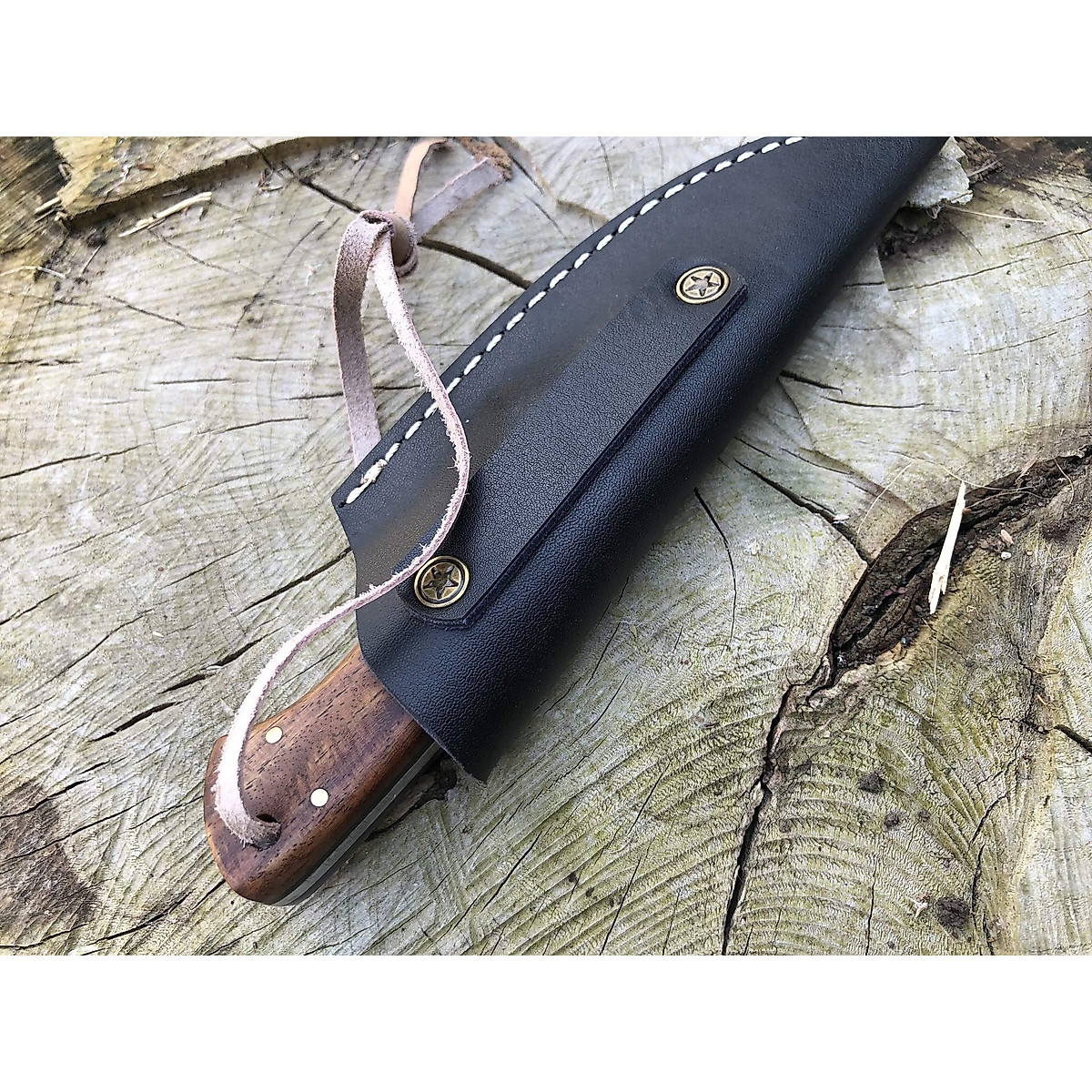 Perkin 6.5 Inches Damascus Steel Hunting Knife With Sheath SK300