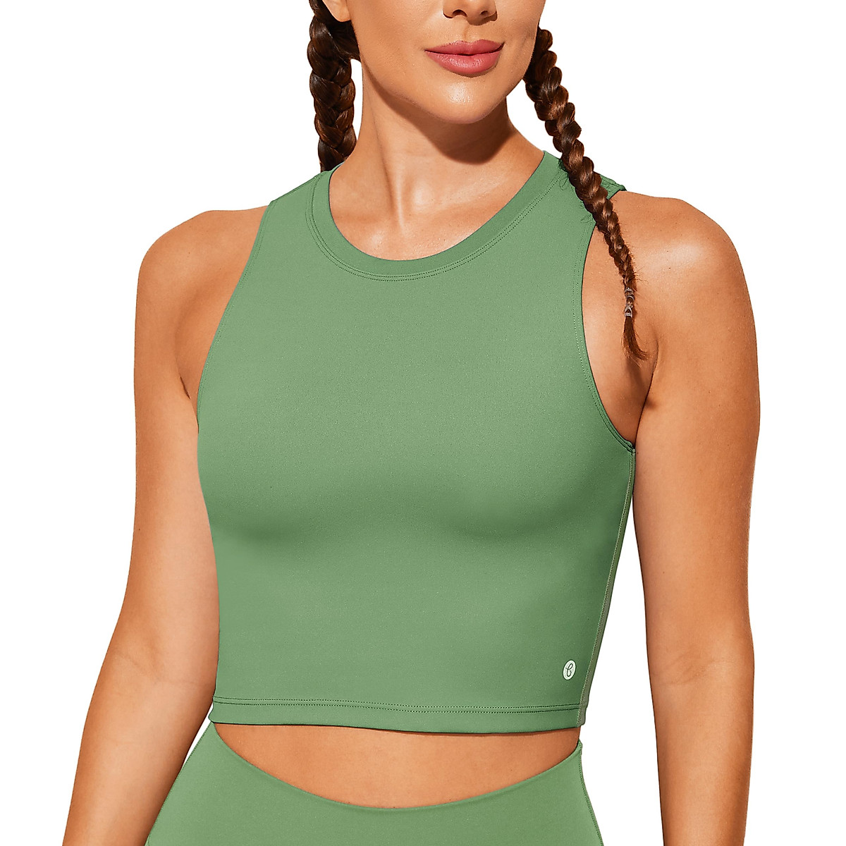 Natural Feelings Nudi Sports Bras for Women Removable Padded Yoga Tank Tops Sleeveless Fitness Workout Crop Tops