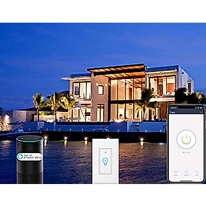 Micmi Smart WiFi Light Switch Compatible with Alexa/Google Home IFTTT Timing Wireless Voice Control Function, Suit for 1/2/3/4 Gang Switch Box in Wall, Neutral Wire Required 1pack