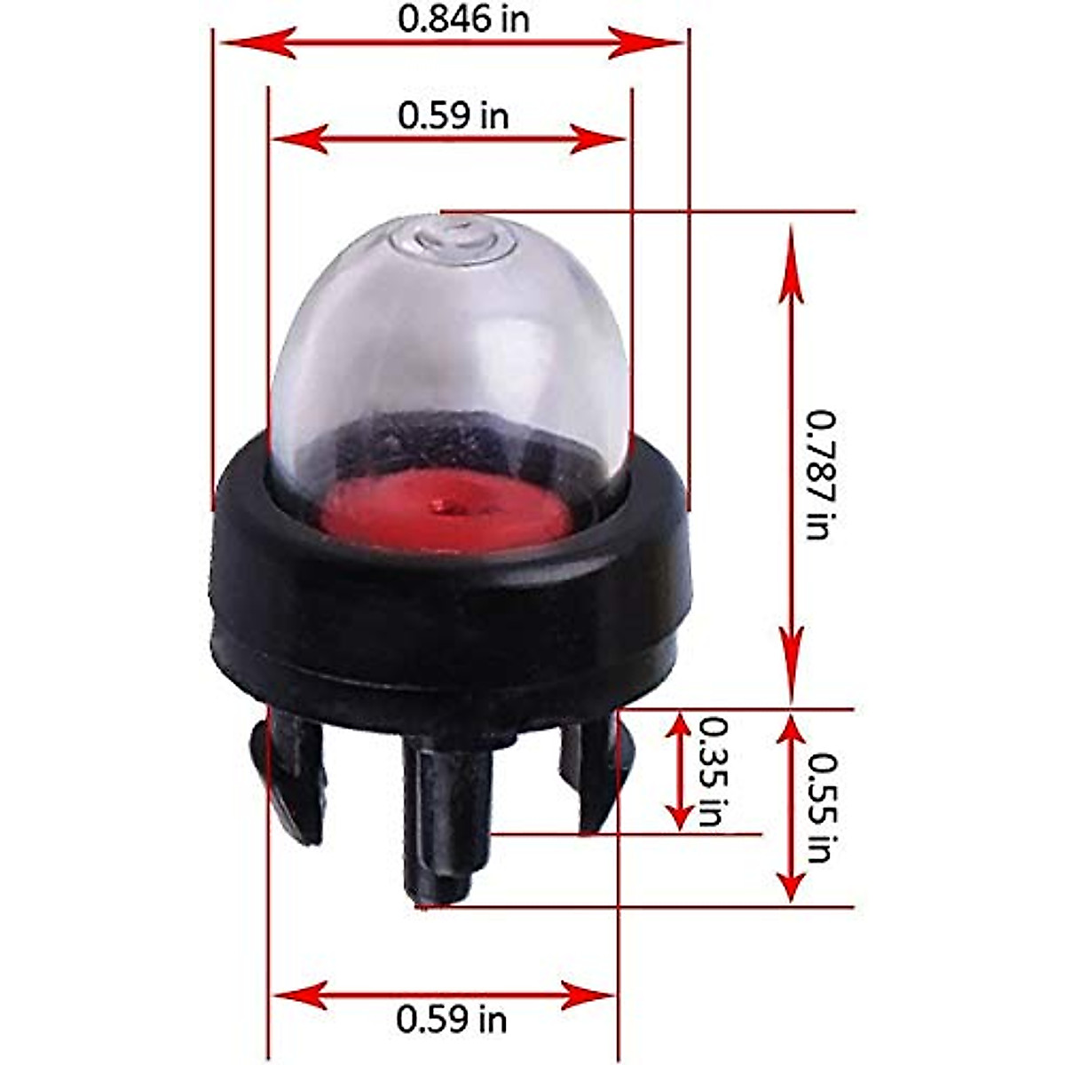 Poweka 503936601 Primer Bulb Compatible with Husqvarna Stihl Craftsman Poulan Chainsaw 455 Rancher 460 445 450 435 Pack of 10