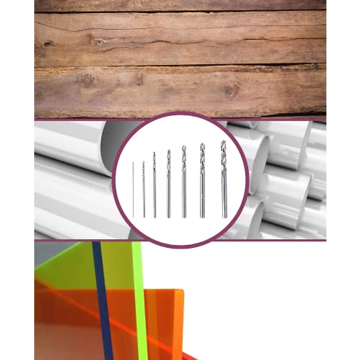 Dremel 628 Precision Drill Bits, Accessory Set with 7 Multipurpose Drilling Bits for Rotary Tool