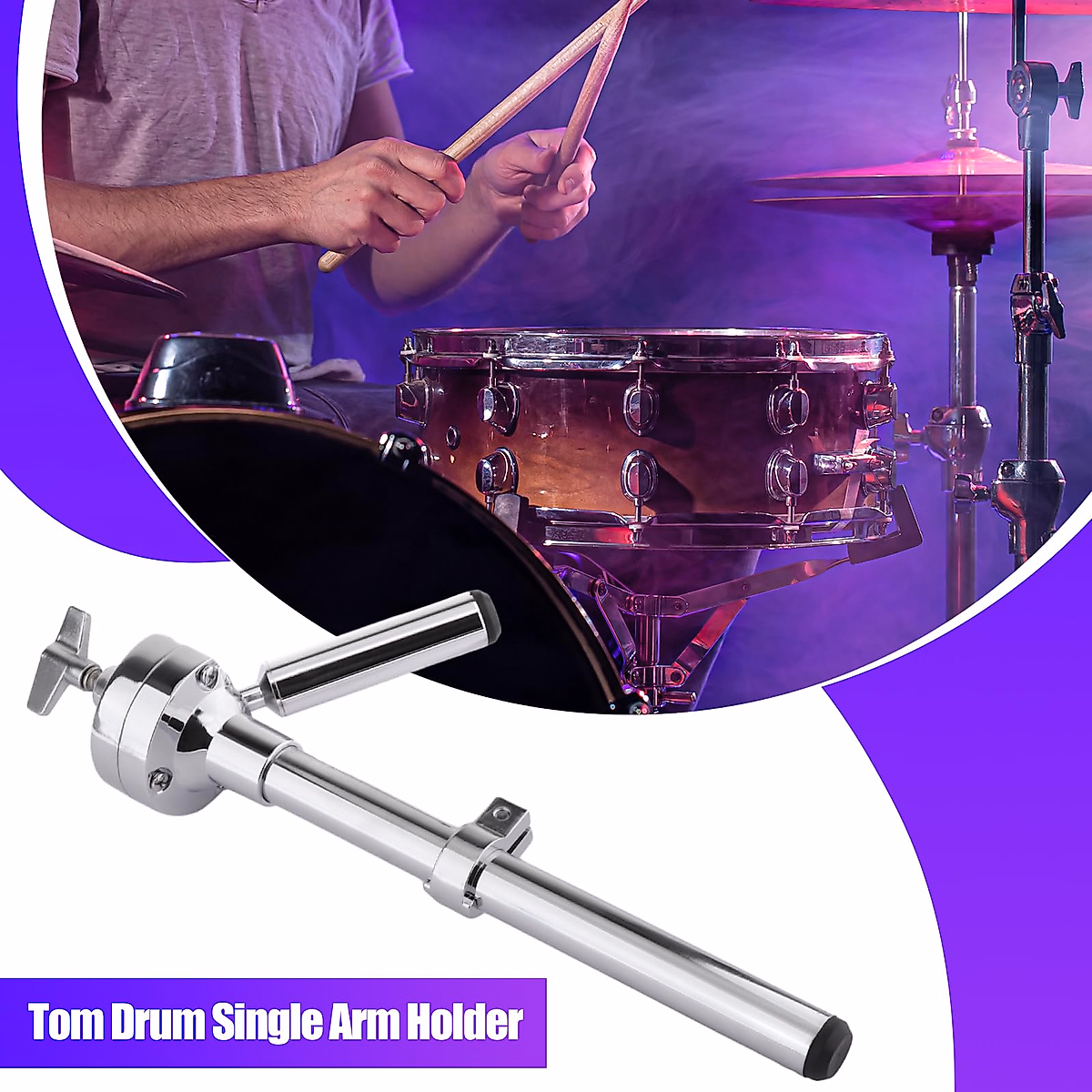 Single Tom Holder Stand Mount Bracket Durable Steel Silver Plated