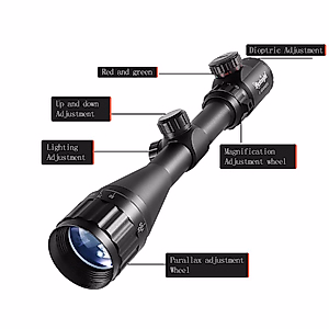 BESTSIGHT 4-16X40 Rifle Scope for Hunting,Red and Green Illuminated,SFP 4-16X Gun Scope with 20mm Mount for Long Range Shooting