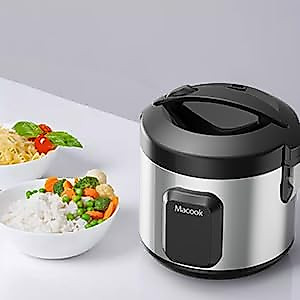 Small Rice Cooker and Food Steamer, 3-4 Cups Uncooked(6-8 Cups Cooked) Mini Rice Maker, Removable Non-Stick Pot Suitable for Cooking, Soups, Stewing, Steaming, Automatic Keep Warm Function
