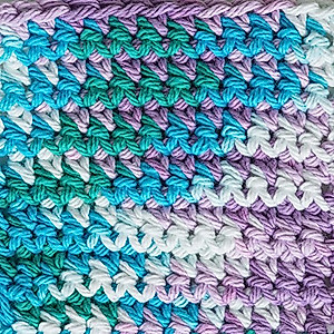 Lily Sugar 'N Cream The Original Ombre Yarn, 2oz, Gauge 4 Medium, 100% Cotton, Beach Ball Blue - Machine Wash & Dry