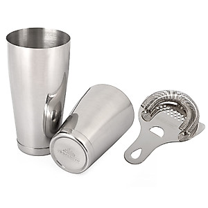 A Bar Above Cocktail kit - Two-Piece Pro Boston Shaker Set & Hawthorne Strainer for Cocktails
