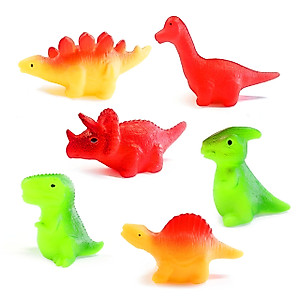 6 Pack Light-Up Bath Toys Easter Eggs with Bathtub Dinosaur Toys for Kis Girls Boys Easter Basket Stuffers Easter Party Favor Egg Fillers