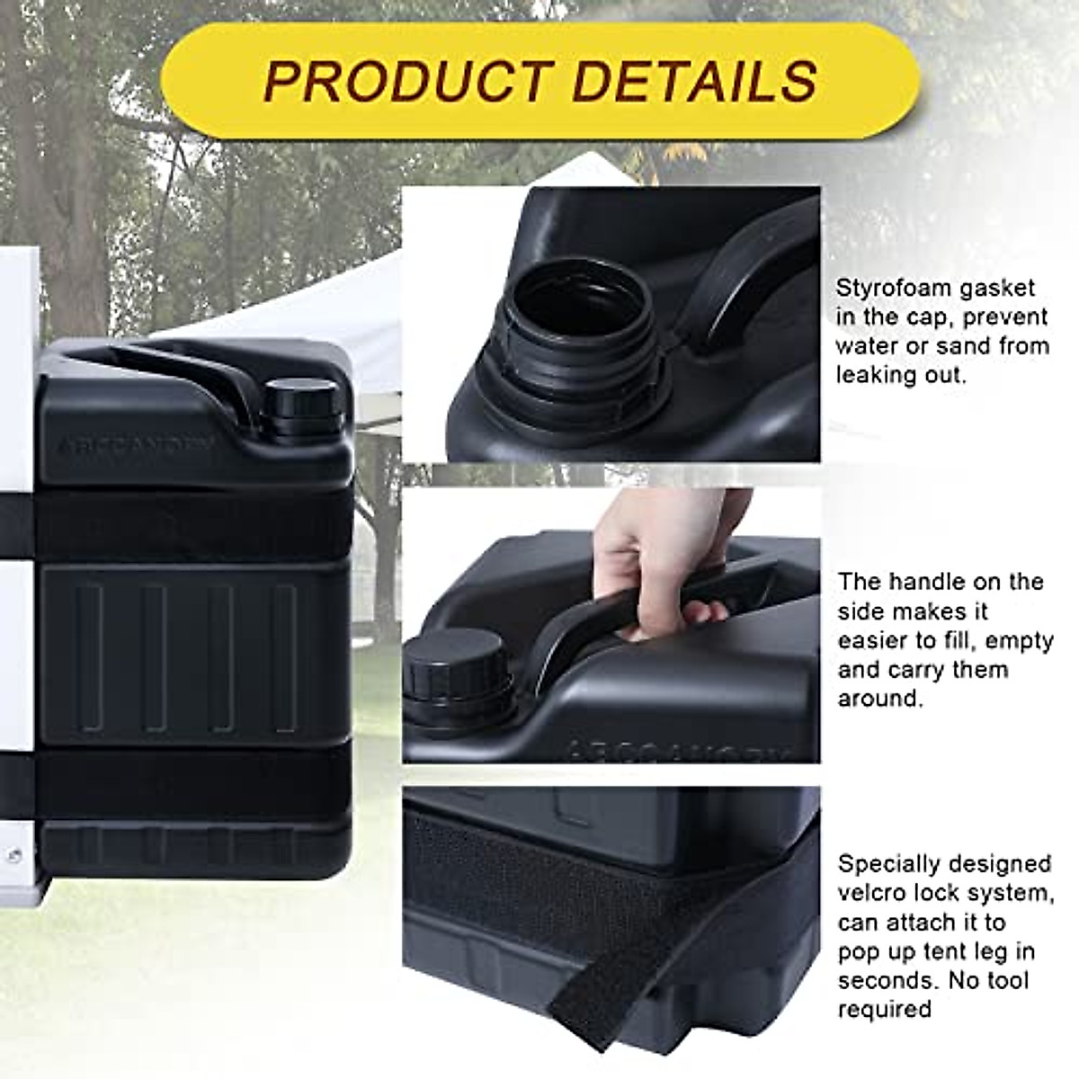 ABCCANOPY Heavy Duty Water Canopy Weights, 4Pack, 115LB