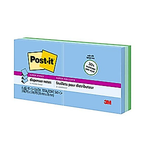 Post-it Super Sticky Pop-up Notes, 3x3 in, 6 Pads, 2x the Sticking Power, Poptimistic, Bright Colors, Recyclable (R330-6SST)