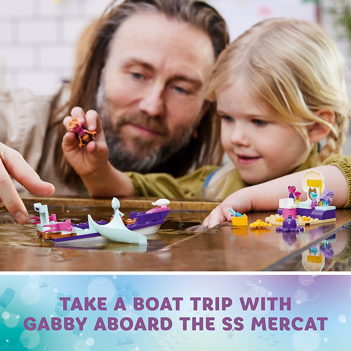 LEGO Gabby's Dollhouse Gabby & MerCat’s Ship & Spa Building Toy for Kids Ages 4+ or Fans of The DreamWorks Animation Series, Boat Playset with Beauty Salon and Accessories for Imaginative Play, 10786