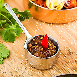 Restaurantware 2 Ounce Small Saucepan, 1 Commercial-Grade Mini Saucepan - Corrosion-Resistant, For Sauces, Dips, Or Mini Dishes, Silver Stainless Steel Tiny Saucepan, Dishwasher-Safe, Durable