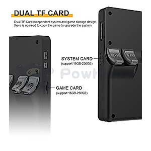 Powkiddy RGB20S Handheld Arcade Game Console, 3.5 Inch Retro Video Game Console, Open Source Game Player, Gift for Children (128G, Black)