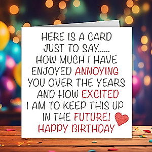 Cult Kitty Funny Birthday Card - Enjoyed Annoying - Humorous Greeting Card for Her or Him