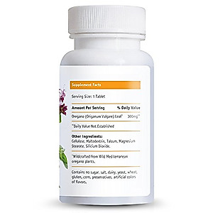 Teliaoils Wild Oregano Tablets from Oregano with Over 85% Carvacrol. Ideal to Boost The Immune System. Powerful antioxidant