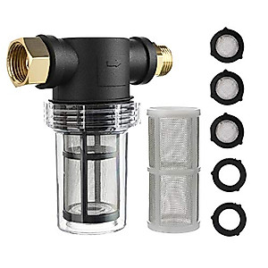 M MINGLE Garden Hose Filter for Pressure Washer Inlet Water, Inline Filter for Sediment, 40 Mesh Screen, Extra 100 Mesh