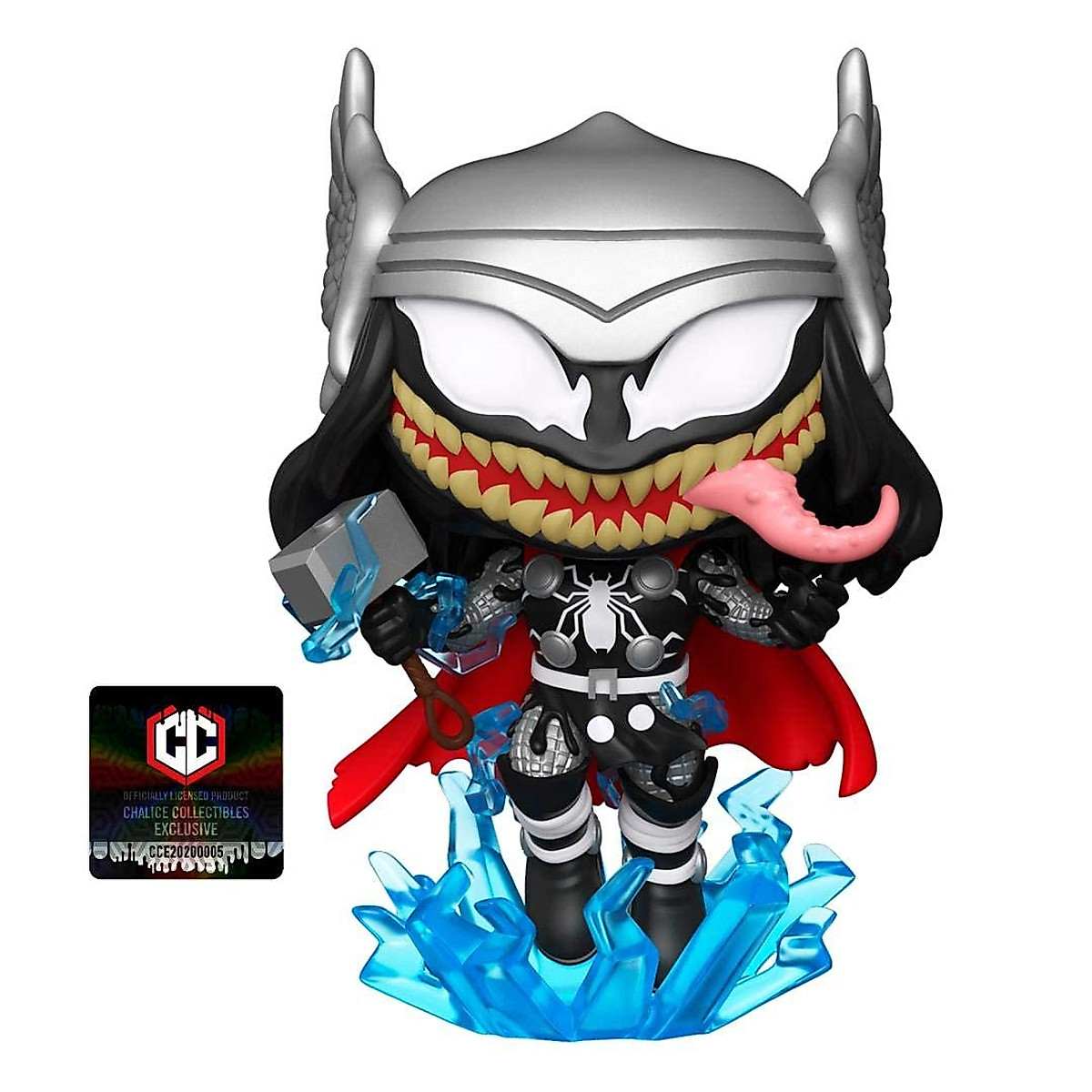 Funko Pop! Marvel: Venomized Thor #703 Exclusive with Chalice Collectibles Pop Protector Case