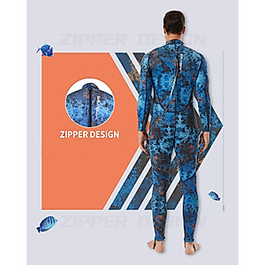 Seaskin Spearfishing Wetsuit for Mens, 1.5mm Neoprene Camo Full Body Diving Suits for Snorkeling Swimming (Camo 1.5mm, X-Large)