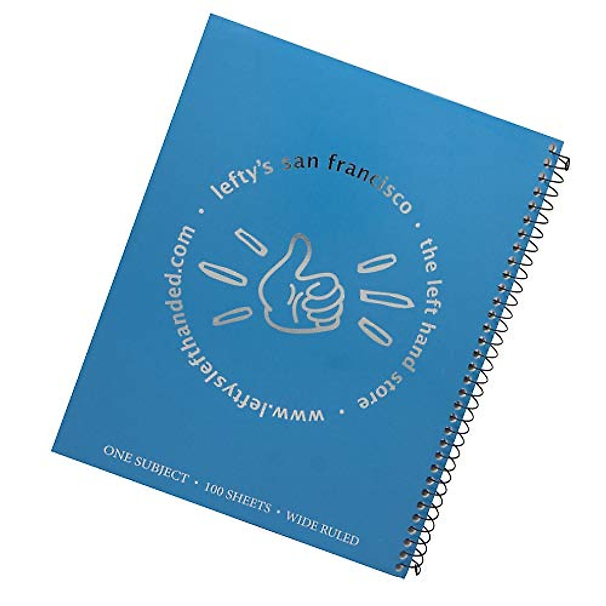 Left-Handed Only from Lefty's Wide Ruled Notebook with Logo Cover, Set of 3, Assorted Colors