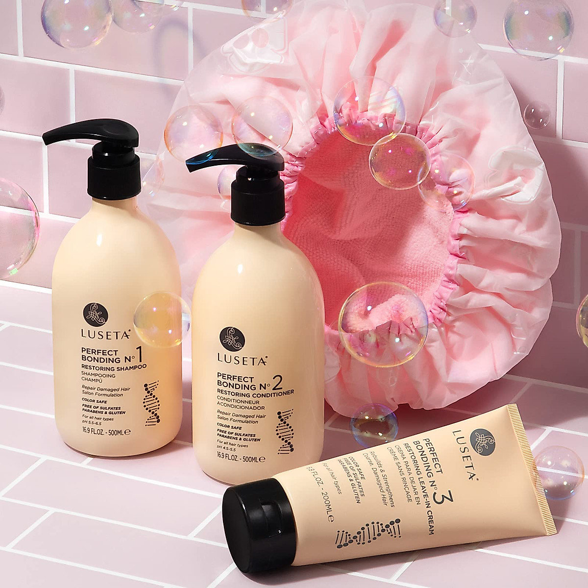 Luseta Salon Shampoo and Conditioner Set with Rosemary Oil, Acidic Bonding, Shampoo and Conditioner Sulfate Free for Women Hair Care, Repair Routine Shampoo and Conditioner for Hair Loss 2x16.9 oz