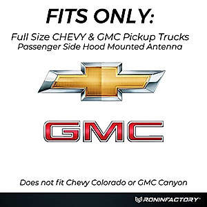 RONIN FACTORY - Chevy Silverado & GMC Sierra Denali Short Antenna 5" Fits All Chevy & GMC Model Years - Anti-Theft - Replacement Antenna Carwash Safe - Flexible Silicone