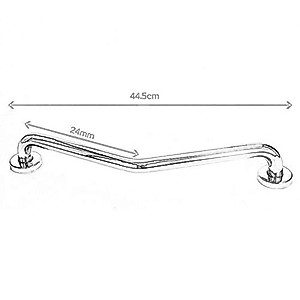 CRODY Bath Wall Attachment Handrails Grab Bar Rails Curved Stainless Steel Grab Rails,Bathtub Shower Aids Grab Bar,Safety Anti-Slip Rust Banisters, Wall Mounted Towel Rack,Support Handle for Elderly D