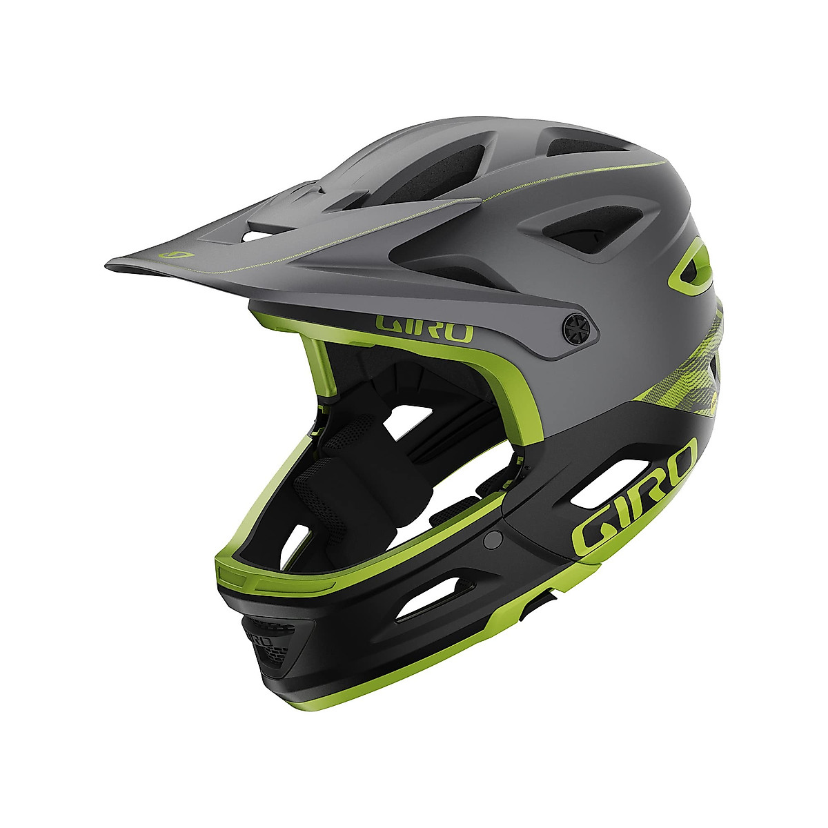 Giro Switchblade MIPS Adult Mountain Cycling Helmet - Matte Metallic Black/Ano Lime (2022), Large (59-63 cm)