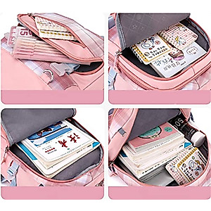 School Backpack for Women, Travel Laptop Backpack Daypack Bookbag Large-capacity Lightweight Waterproof Bookbag