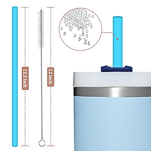 Silicone Replacement Straws for Stanley 40 oz 30 oz Cup Tumbler -6 PCS Straws Replacement for Stanley Adventure Travel Tumbler, Straw with Cup Cleaner for Stanley 40 oz 30 oz Cup