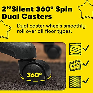 OFIKA Home Office Chair, Big and Tall Chair Heavy Duty Design, Ergonomic High Back Cushion Lumbar Back Support, 400LBS Computer Desk Chair, Adjustable Executive Leather Chair with Armrest (Black)