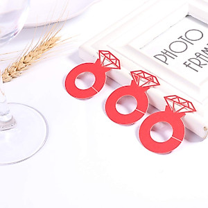 Amosfun 24pcs Festival Decors Glass Charms Glass Identifiers Wedding Drink Markers Drinking Glass Charms Markers Drinking Cup Markers Wine Charms Marker Wine Glass Card