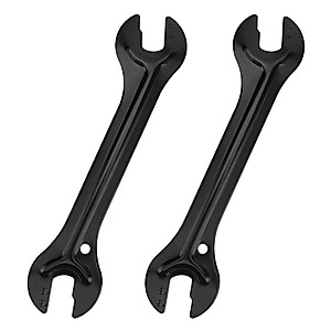 QKURT 2 PCS Bicycle Cone Spanner Hub Wrench, Bicycle Wheel Hub Axle Cone Adjuster Wrench Pedal Spanner Repair Tool