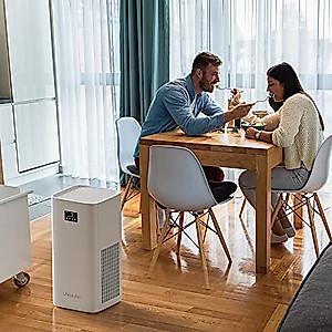 Air Purifiers for Home Large Room with H13 True HEPA Filter, UNbeaten Fast600 Model Smart Air Purifier with Air Quality Monitoring, 1800 Sq.Ft, 12H Timer, PM2.5, Voice Control, Auto Mode, Air Cleaner For Smoke Pollen Dander Hair