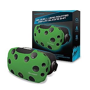 Hyperkin GelShell Headset Silicone Skin for HTC Vive (Green) & GelShell Headset Silicone Skin for HTC Vive (Red)
