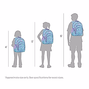 MYGOO Kids Backpack for Girls | Colorful School Backpack for Teen | Archibald Collection | 17" tall | Berry Purple