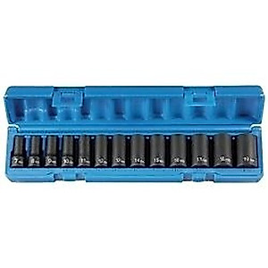 Grey Pneumatic (1213MSD) 3/8" Drive 13-Piece Semi-Deep Metric Socket Set