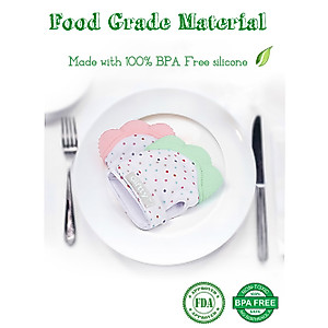 Giftty Baby Teething Mitten, Self-Soothing Teether Glove, Pain Relief Silicone Mitt, Double Breathable, Stay on Baby's Hand, Unisex for Babies 3-12 Months(2 Pink Mittens)