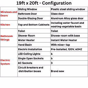 Semi-furnished, All Amenities, Tiny House, Container Homes Prefabricated, Modular Home, Portable House, Prefab Tiny Homes, (19x20ft Container