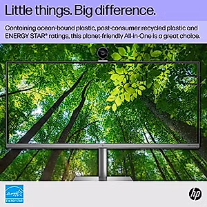HP Envy 34 inch All-in-One Desktop PC, WUHD Display, Intel Core i5-12400, 16 GB RAM, 512 GB SSD, NVIDIA GeForce GTX 1650 Graphics, Windows 11 Home, 34-c1010 (2023),Silver