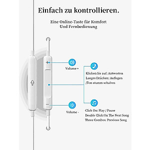 2 Pack-Type C Earbuds Wired Earphones with Microphone，USB C Headphones Earbuds&Remote Control Noise Cancelling in-Ear Headset Compatible with iPhone 15 Pro/iPad Pro,Pixel 7,Galaxy S23/Ultra Note 20