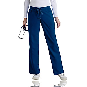 Grey's Anatomy Women's Junior-Fit Five-Pocket Drawstring Scrub Pant - X-Large - Indigo