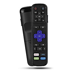 SofaBatn R2 Universal IR Remote Replacement for Roku Streaming Player with 13 Extra Learning Buttons to Control TV Soundbar All in One (for Roku 1 2 3 4 Premier+ Express+ Ultra, NOT for Roku Stick)
