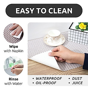 RAY STAR 12X120 Inch Shelf Liner for Kitchen Cabinets, Non-Adhesive Cabinet Liner Washable, PVC Drawer Liner for Dresser Non-Slip Bathroom (Circle)(1 Roll)