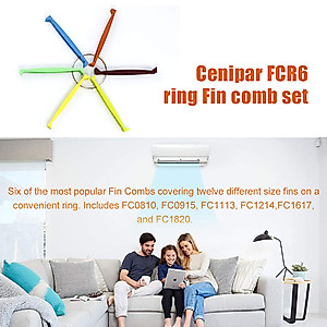 Cenipar FCR6 Ring Fin Comb Set Cleaning Brush Coil Condenser Brush Compatible with Air Conditioner