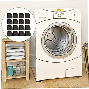 OSALADI 24pcs Washing Machine Floor Mat Furniture Risers Washer Foot Pads Bed Risers Home Furniture Anti-Slip Pad for Washer Household Shocks Pad Anti-Slip Cushion Black Appendix Non-Slip