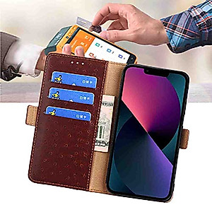 CYR-Guard Phone Cover Wallet Folio Case for Oppo REALME 7 PRO, Premium PU Leather Slim Fit Cover for REALME 7 PRO, Good Touch, Brown