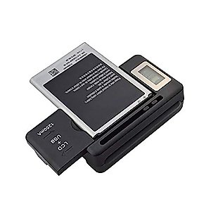RIJER Universal LCD Battery Charger, Travel chargering for Samsung Galaxy S3 S4 S5 Note 2 3 4, Edge, Mega, LG, Huawei, HTC, ZTE, etc