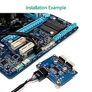 4-Port USB 2.0 High-Speed Data Hub with Power LED for Keyboard Mouse Desktop