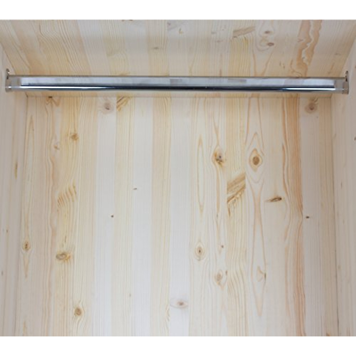 GlideRite Hardware 24-inch Steel Oval Closet Rod with Two Sets of End Supports Polished Chrome Set of: (1)